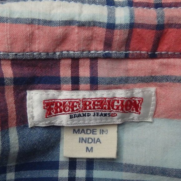 True Religion | Tops | True Religion Womens Plaid Long Sleeve Shirt Med ...